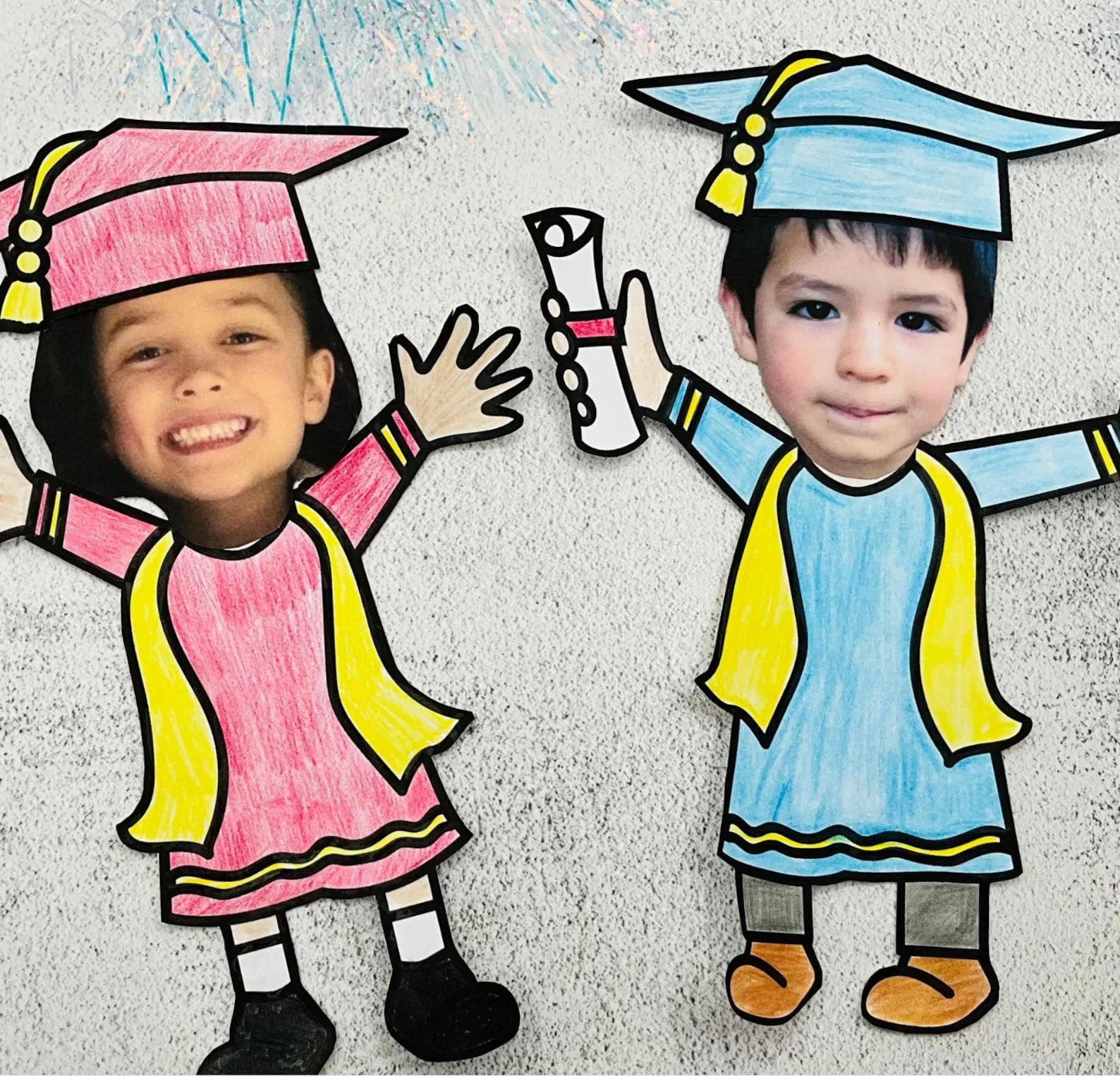 Graduation Cap and Gown Template: Photo Keepsake Craft (PDF Download ...