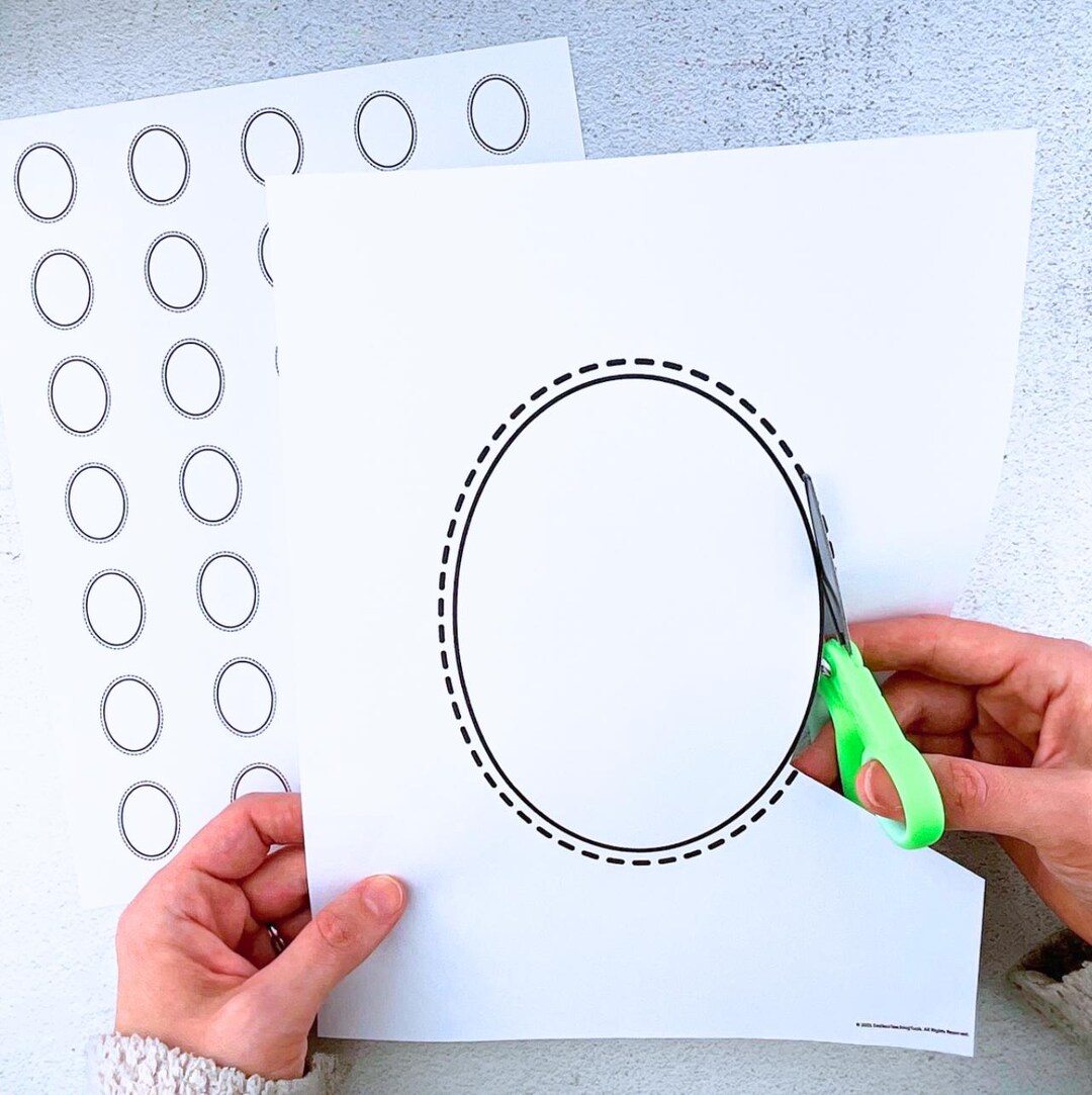 Oval Cut Outs Printable | 2D Oval Shapes for Crafts, Bulletin Boards ...