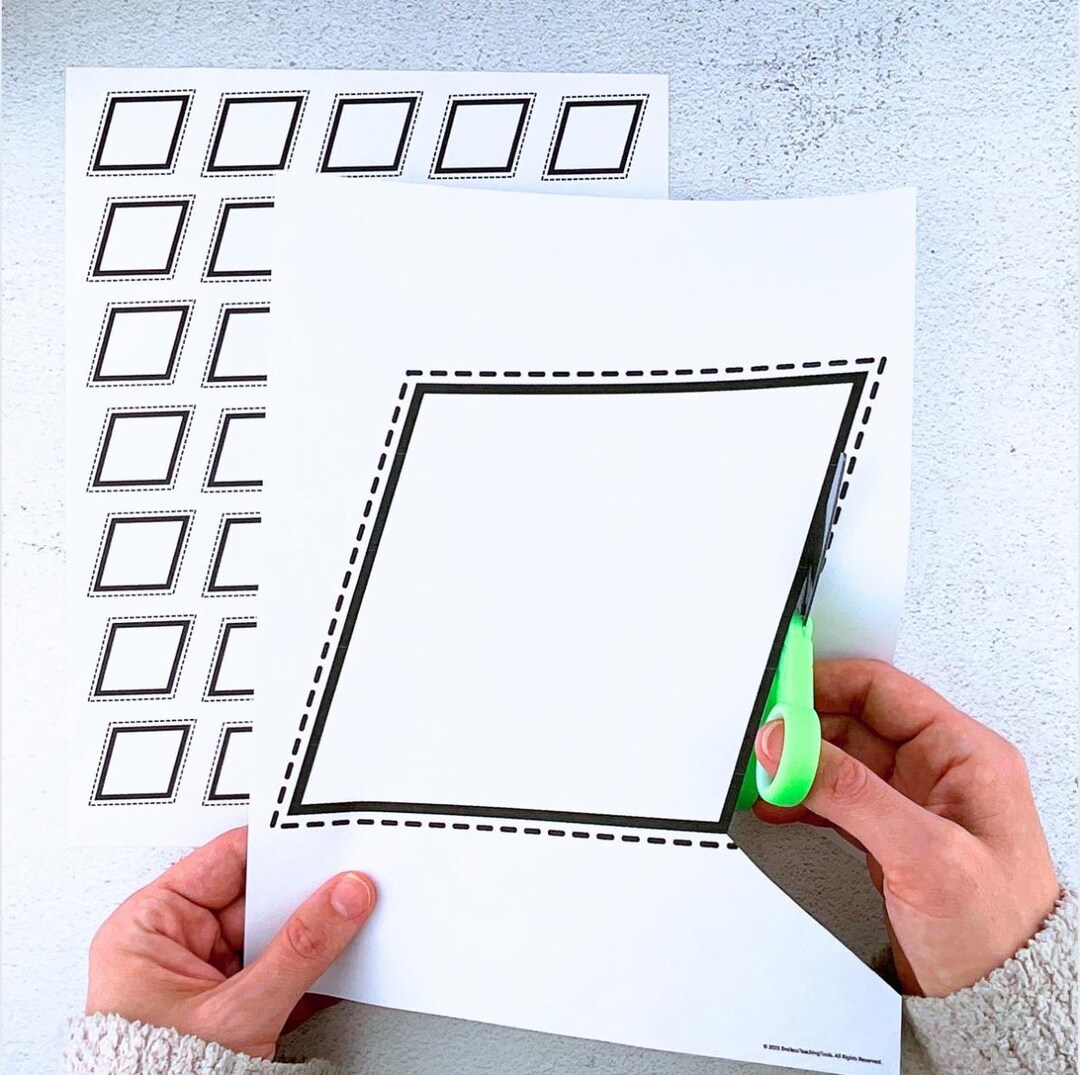 Bold Rhombus Cut Outs Printable | Thick Rhombus Shapes for Crafts ...