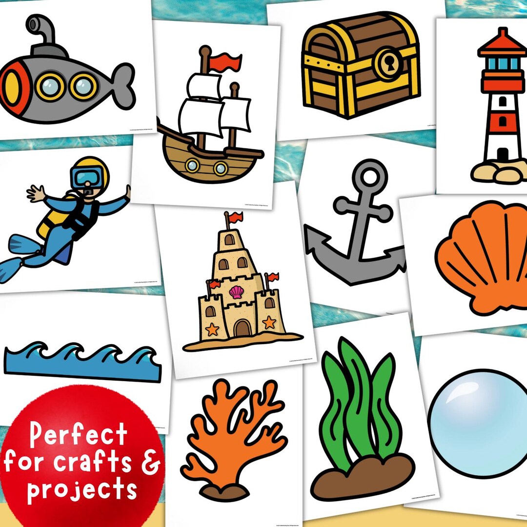 Ocean Crafts for Kids | 11 Printable Ocean Themed Templates in 5 Sizes ...