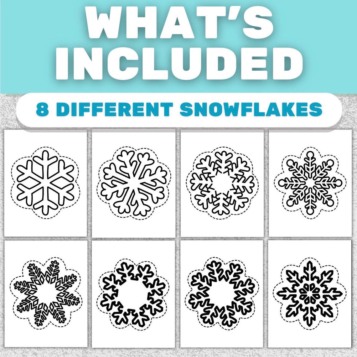 Printable Snowflake Cutouts: Winter Craft Designs (instant Download) - Etsy