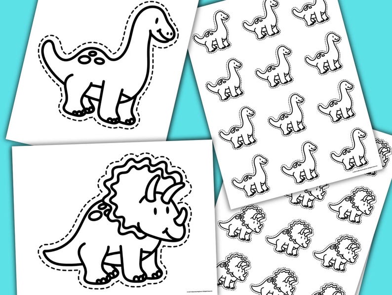 Dinosaur Cut-out Printables: Classroom Crafts & Coloring Pages (PDF ...