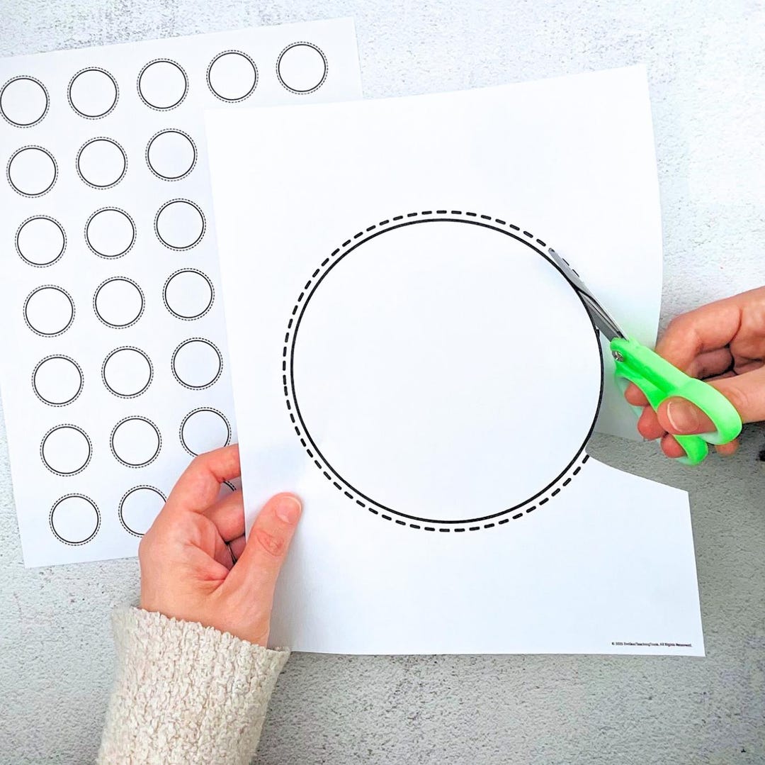 Printable Circle Cutouts | 5 Sizes, Math Crafts (PDF Download) - Etsy ...