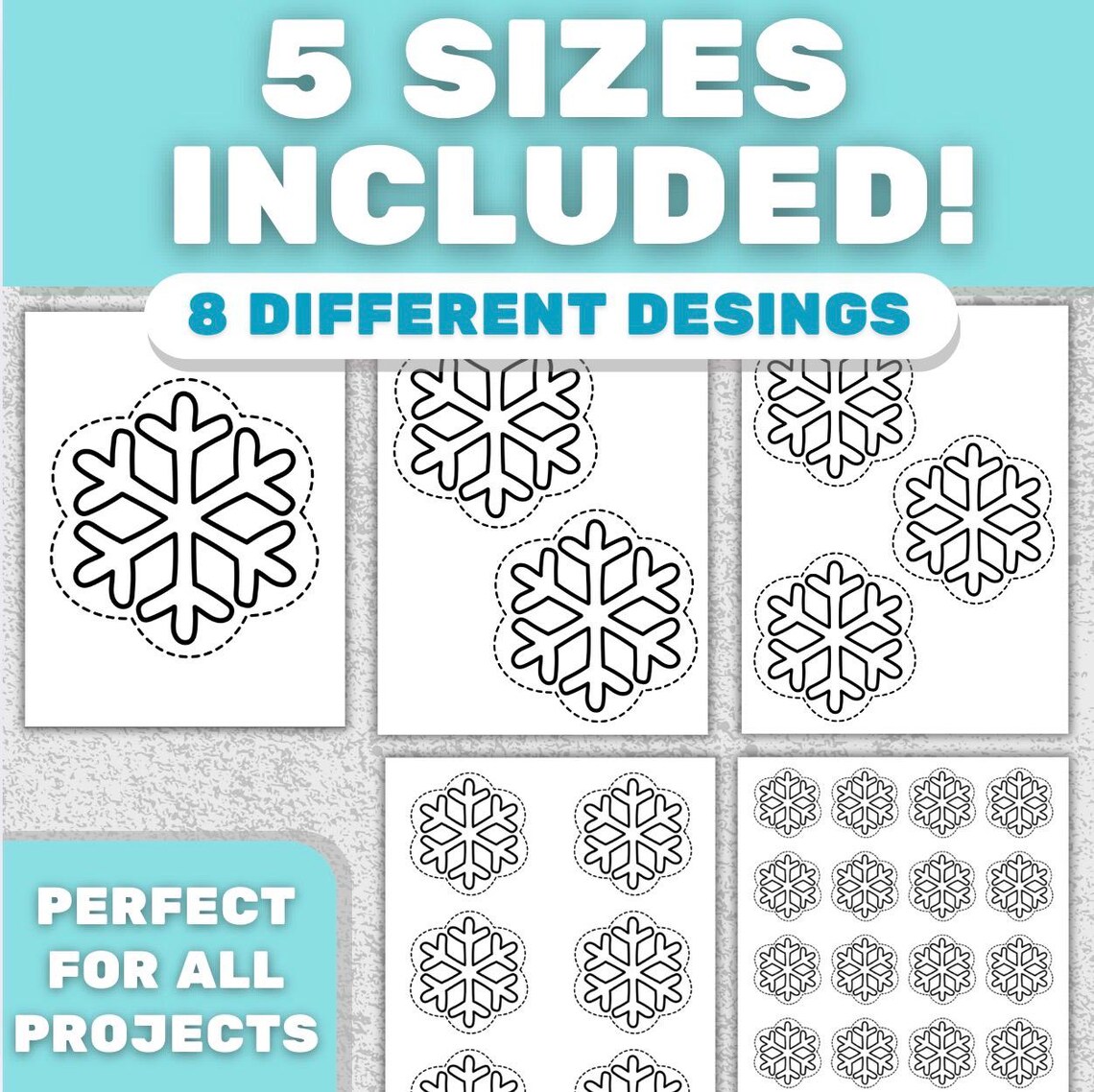 Printable Snowflake Cutouts: Winter Craft Designs (instant Download) - Etsy