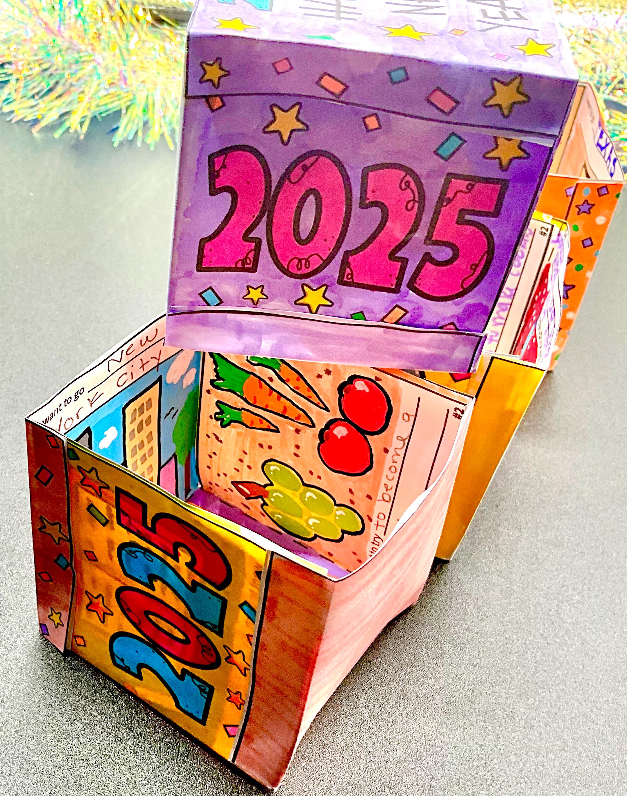 3D New Year Resolution Craft for Kids – 2025 Printable Goal-setting ...
