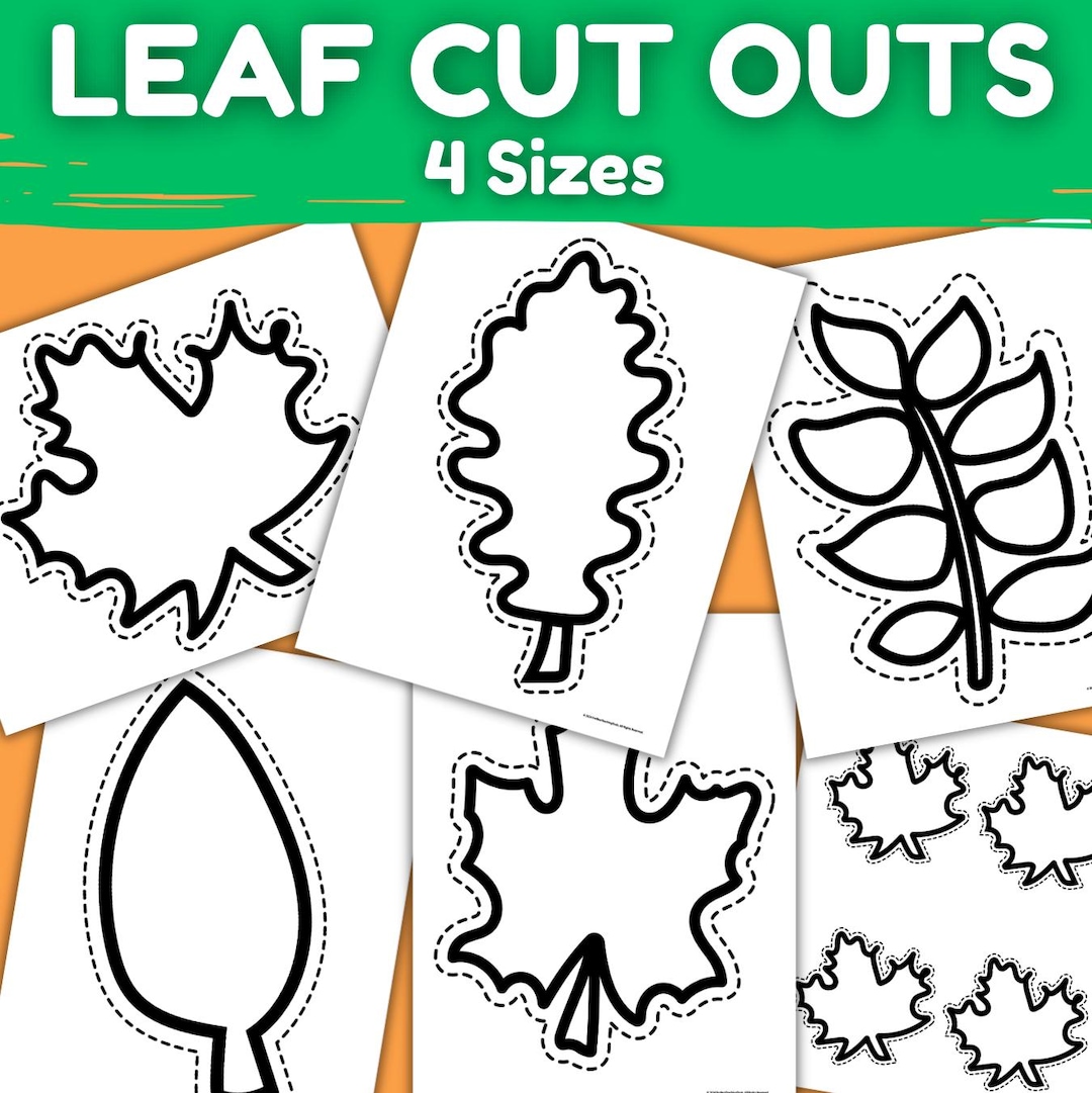 Leaf Cut-outs: 5 Designs, 4 Sizes - Fall, Classroom, Scrapbooking Decor ...