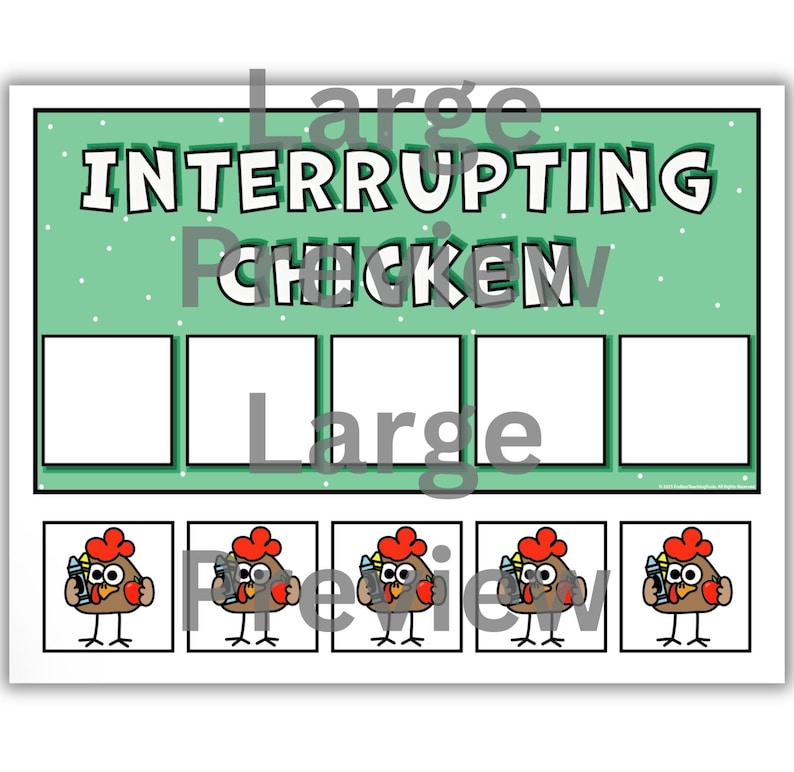 Interrupting Chicken Behavior Charts: Positive Behavior Management Tool ...