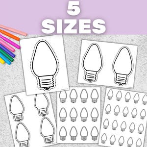 Light Bulb Cut-outs | Christmas Light Templates | Holiday Craft ...