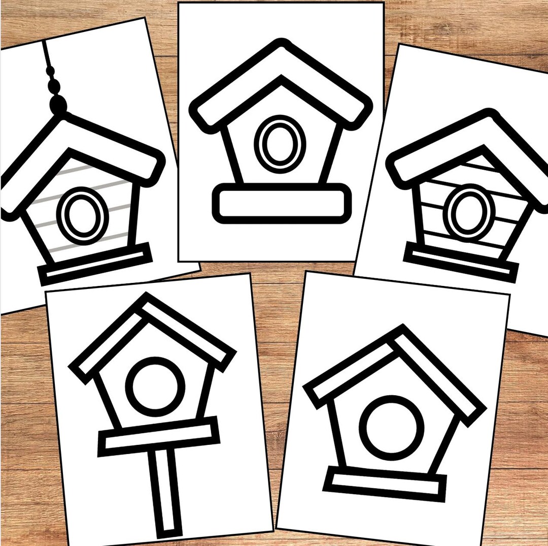 Printable Birdhouse Templates – 5 Sizes | Spring Craft Printables, DIY ...