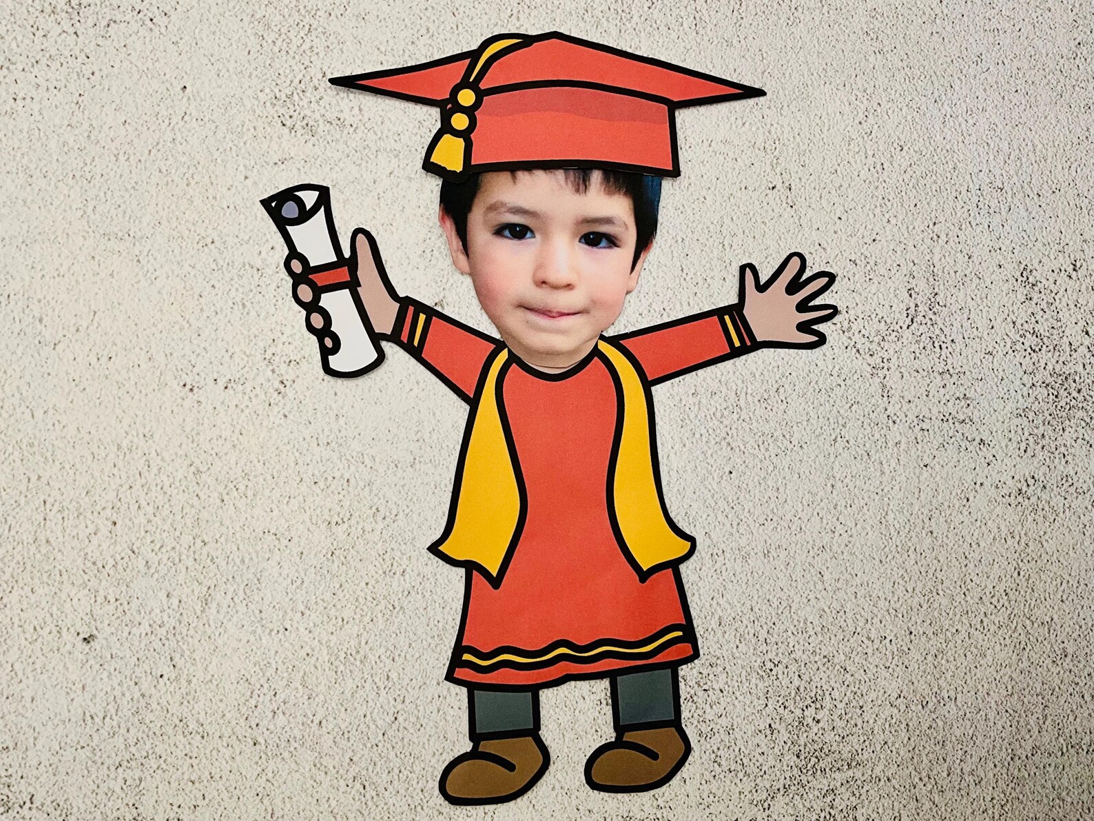 Red Graduation Craft | Photo Keepsake, Bulletin Board (PDF Download) - Etsy