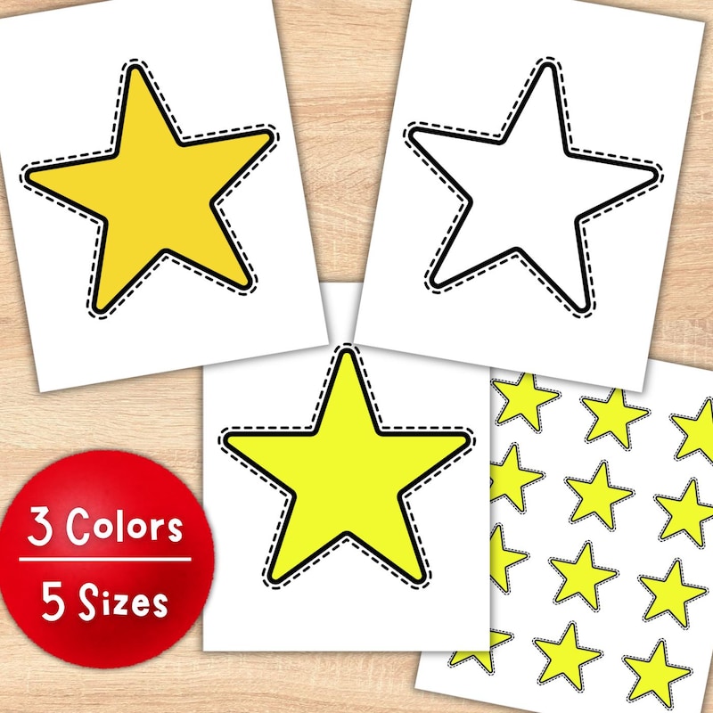 Large Star Paper Cut Outs - Etsy