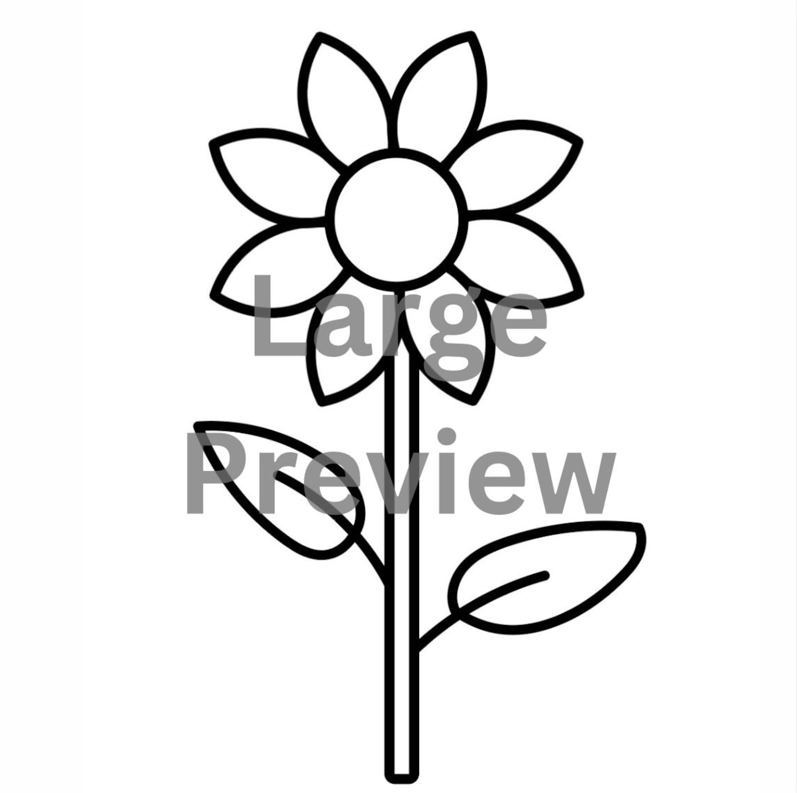 Spring Flower Templates: Coloring & Craft Stencils (digital Download ...