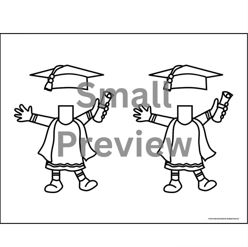 DIY Graduation Cap and Gown Template: Photo Keepsake Craft (PDF ...
