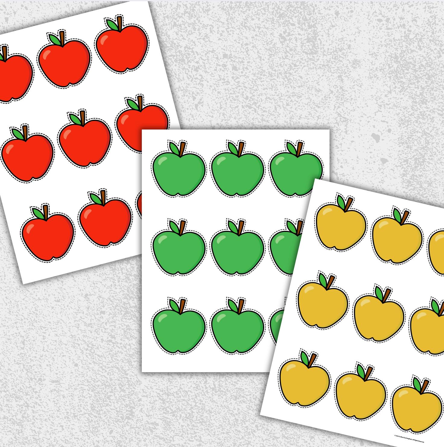 Apple Cutouts Printable: Fall Classroom Decor & Craft Templates ...