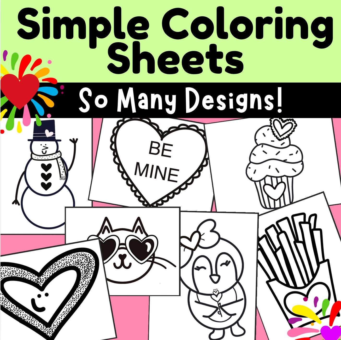 Valentine’s Day Coloring Pages for Preschool & Kindergarten | 20 ...