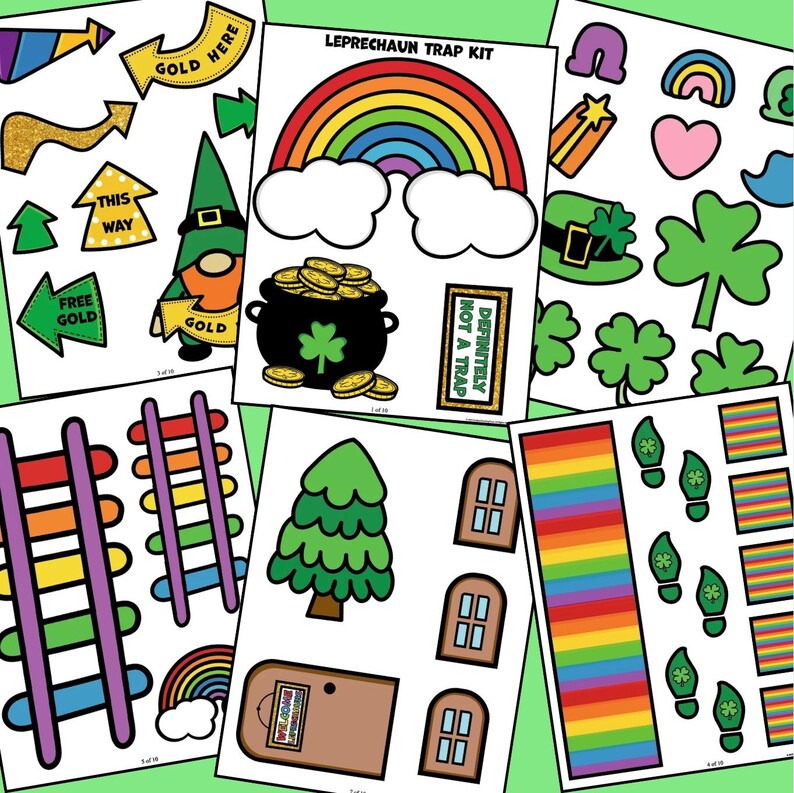 Leprechaun Trap Kit Printable | DIY St. Patrick’s Day Craft for Kids ...