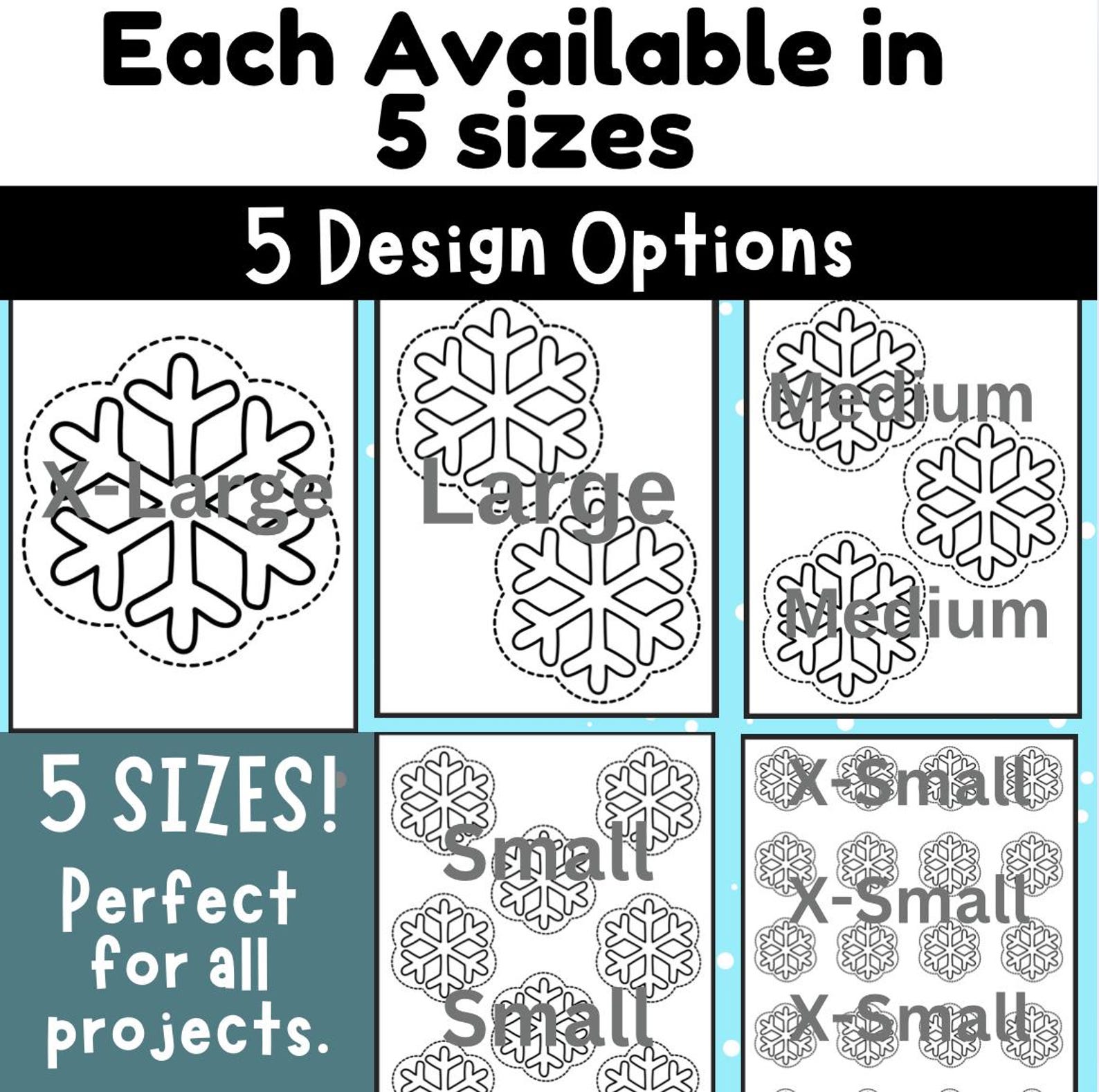 Printable Snowflake Cutouts: Winter Craft Designs (instant Download) - Etsy