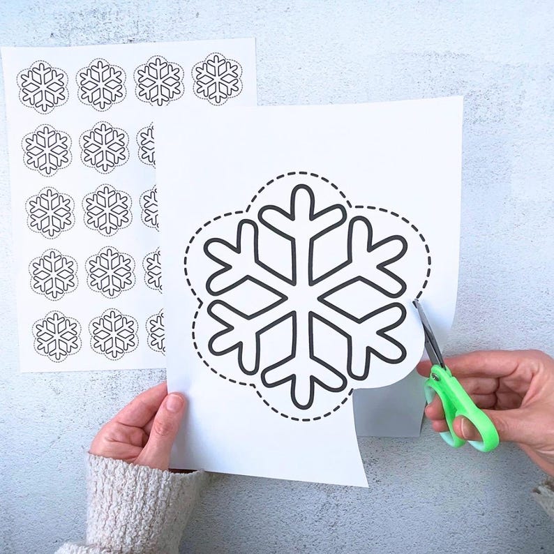 Printable Snowflake Cutouts: Winter Craft Designs (instant Download) - Etsy