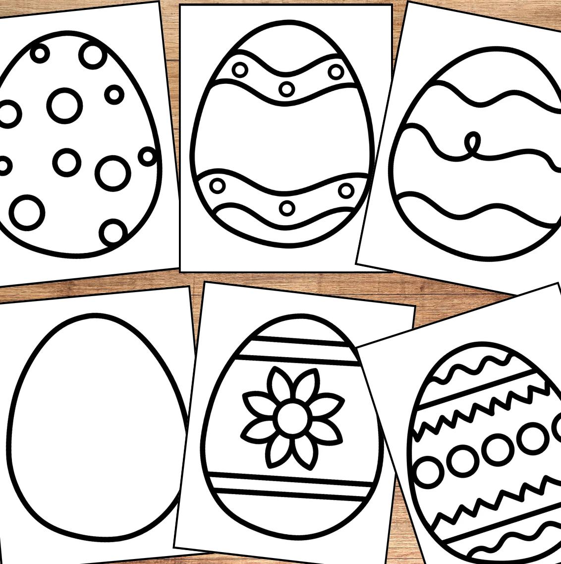Printable Easter Egg Templates 6 Designs in 5 Sizes Easter Craft ...
