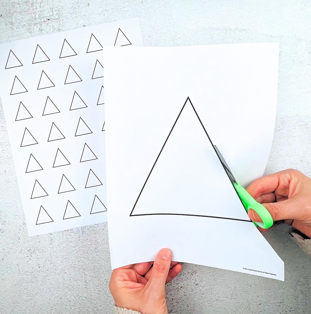 Plantillas de triángulos / Formas de triángulos 2D en 5 tamaños ...