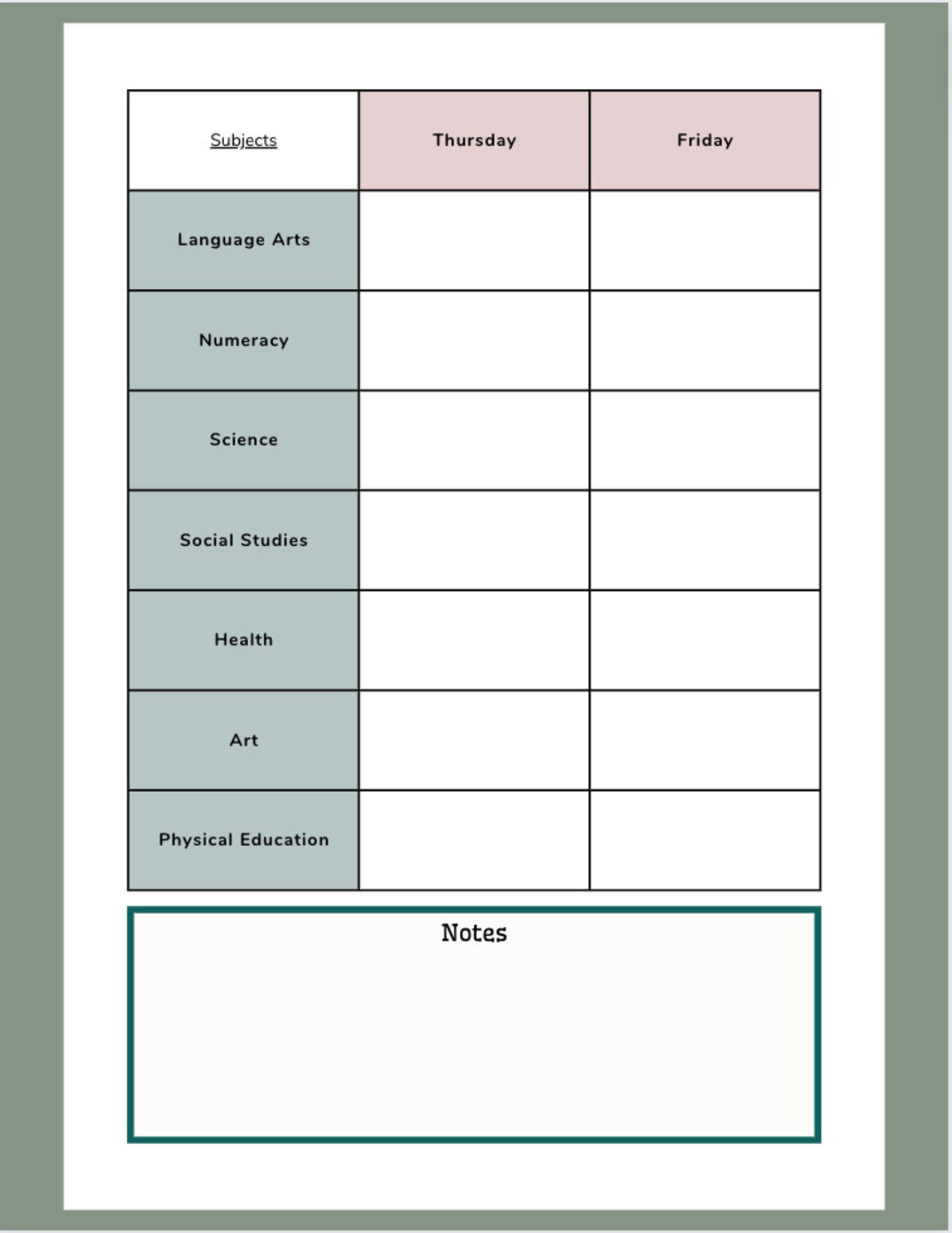 Elementary Lesson Plan, Boho Lesson Plan, Modern Template ,aesthetic ...