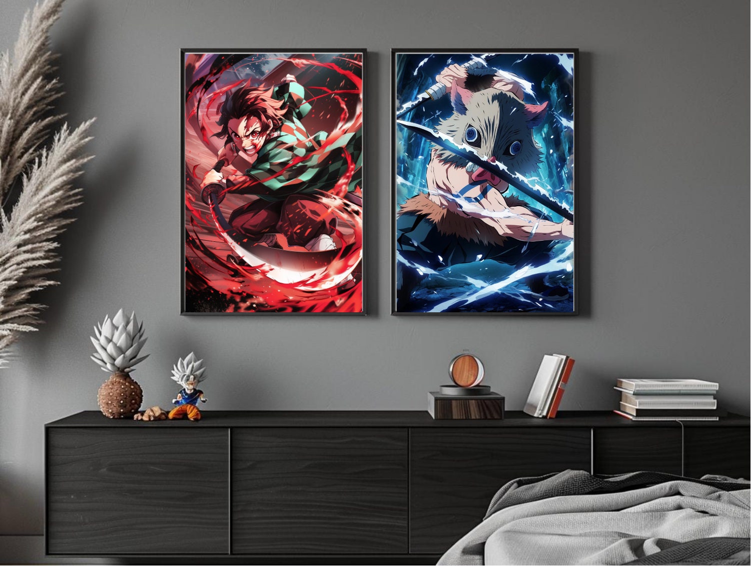 Demon Slayer Inosuke Digital Poster, Anime Wall Decor, Printable Manga ...