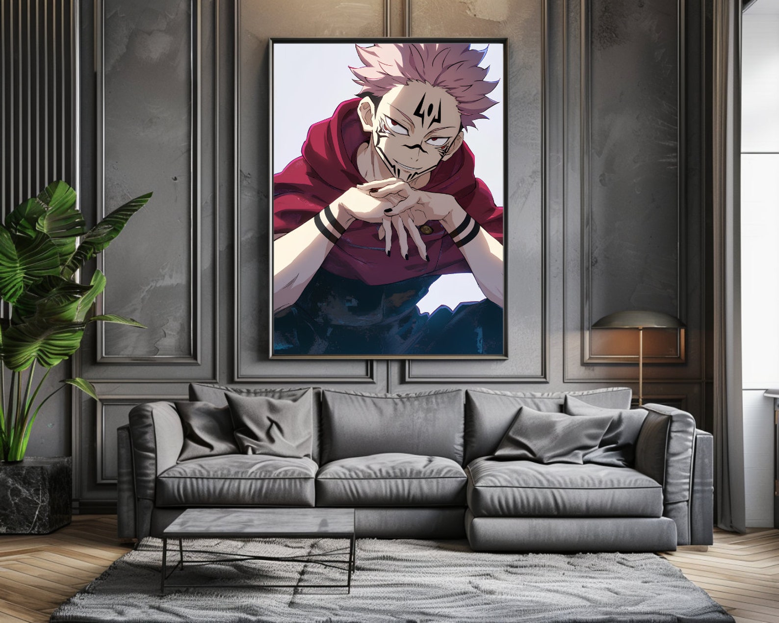 Sukuna Jujutsu Kaisen Anime Poster: Ryomen Sukuna Wall Art (digital ...