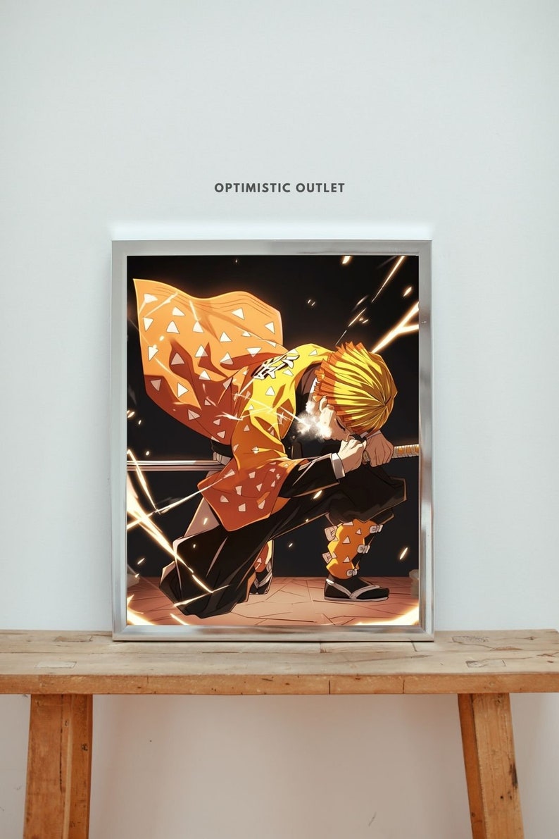 Zenitsu Agatsuma Poster: Anime Manga Wall Art (digital Download) - Etsy