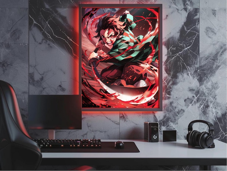 Demon Slayer Tanjiro Wall Art, Anime Wall Art, Anime Poster, Demon ...
