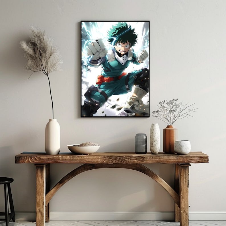 My Hero Academia Deku Printable Art, Digital Download, Anime Wall Art ...
