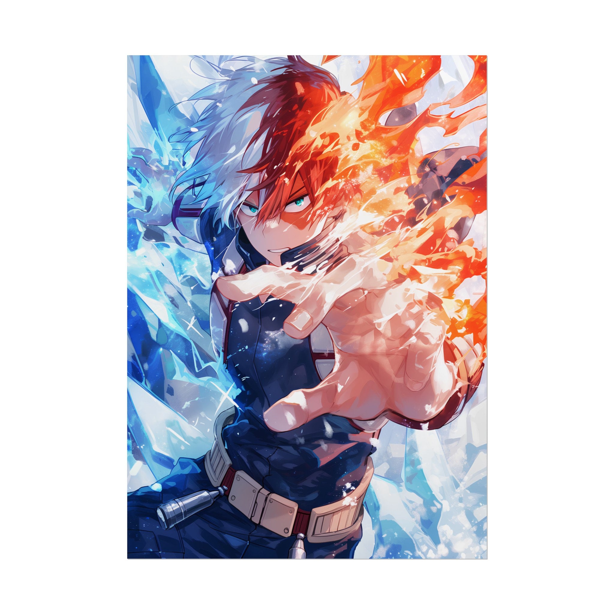 My Hero Academia Todoroki Wall Art, Anime Wall Art, Anime Poster, My ...