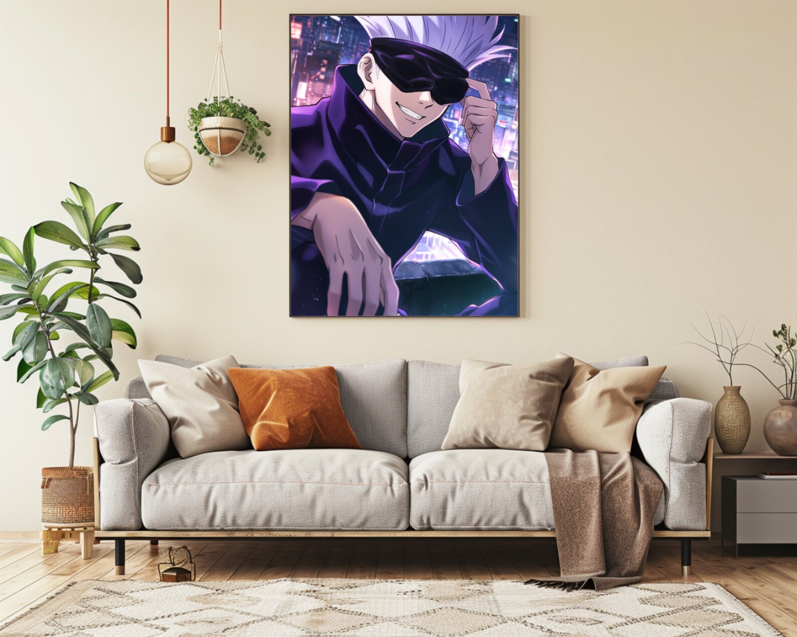 Jujutsu Kaisen Gojo Digital Poster, Printable Art, Anime Wall Art ...