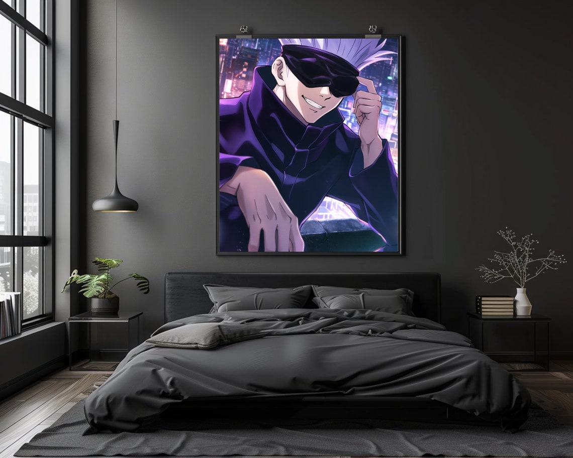 Jujutsu Kaisen Gojo Digital Poster, Printable Art, Anime Wall Art ...