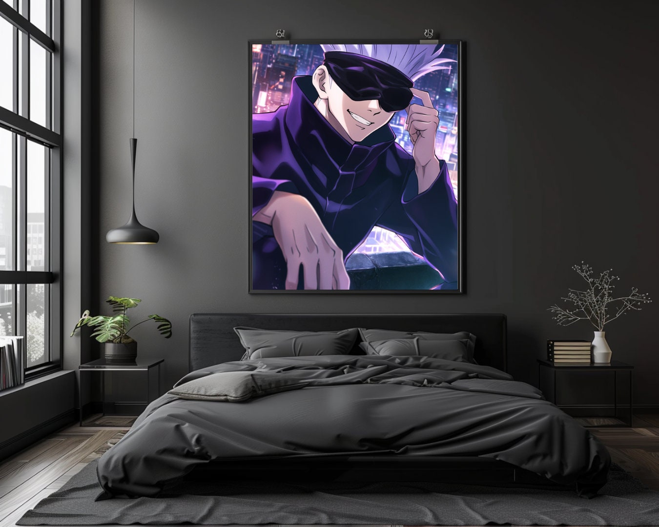 Jujutsu Kaisen Gojo Digital Poster, Printable Art, Anime Wall Art ...