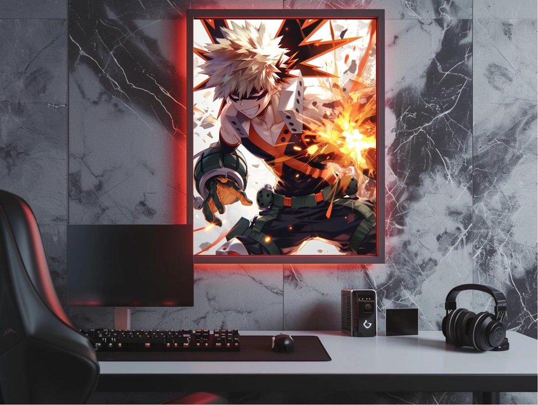 My Hero Academia Bakugo Digital Poster, Printable Art, Anime Wall Art ...