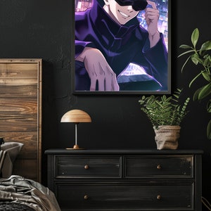 Jujutsu Kaisen Gojo Digital Poster, Printable Art, Anime Wall Art ...