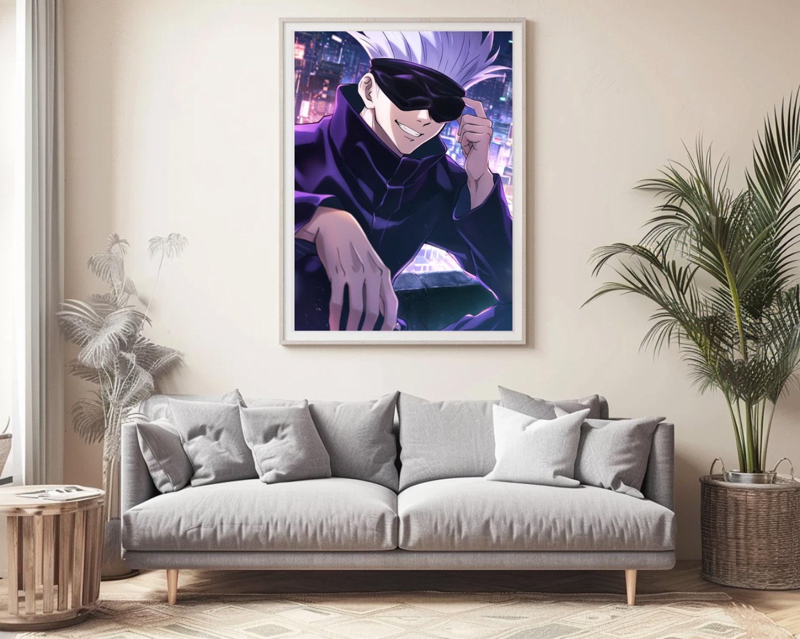 Jujutsu Kaisen Gojo Digital Poster, Printable Art, Anime Wall Art ...