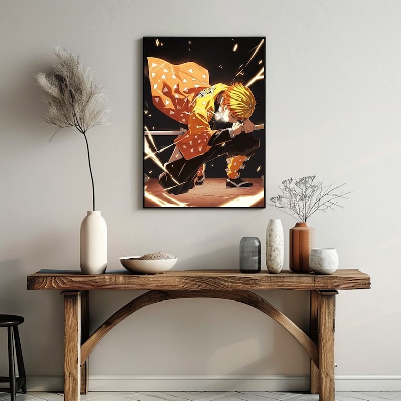 Zenitsu Agatsuma Poster: Anime Manga Wall Art (digital Download) - Etsy