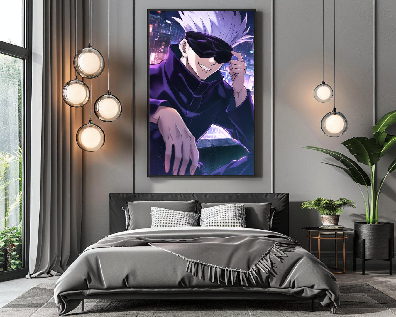 Jujutsu Kaisen Gojo Digital Poster, Printable Art, Anime Wall Art ...