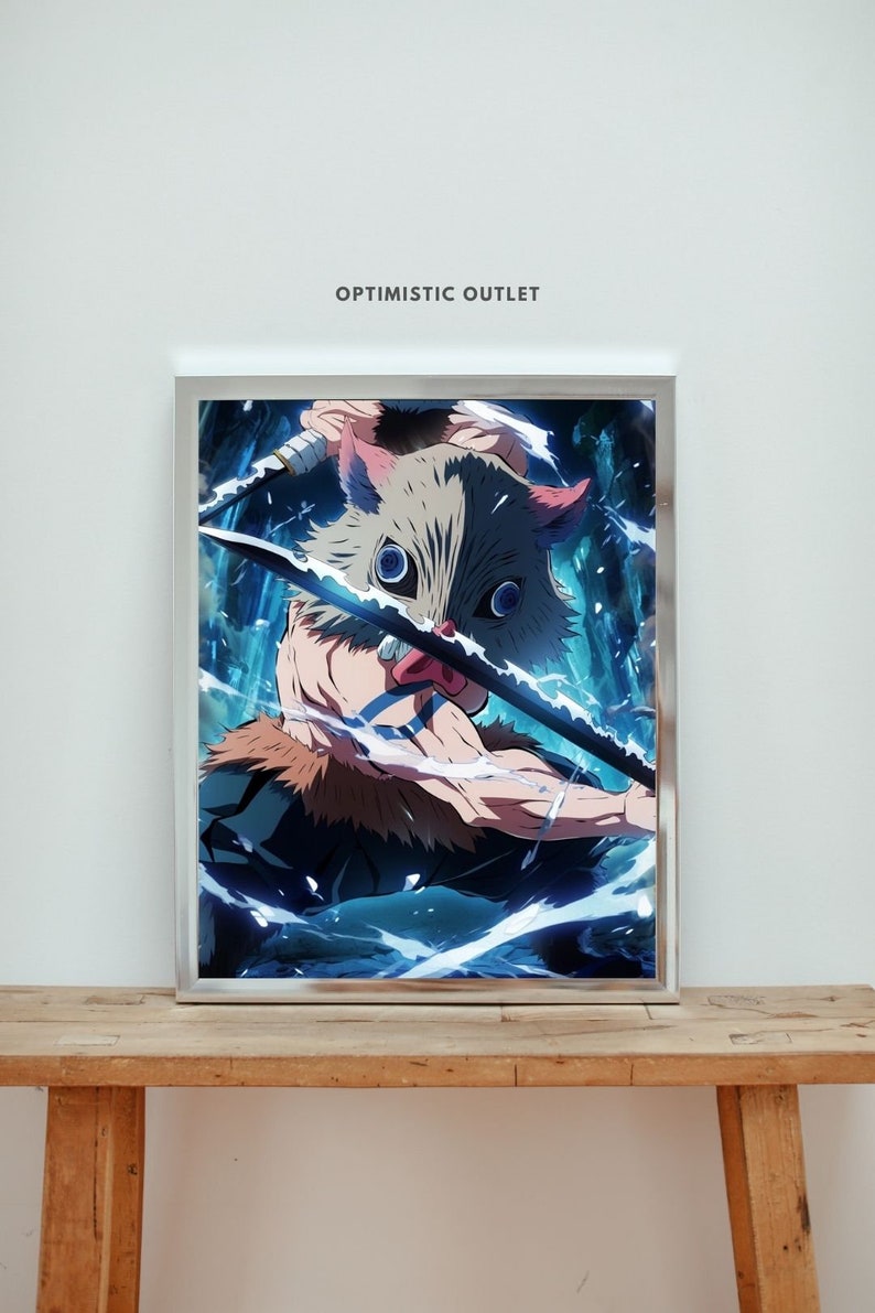 Demon Slayer Inosuke Wall Art, Anime Wall Art, Anime Poster, Demon ...