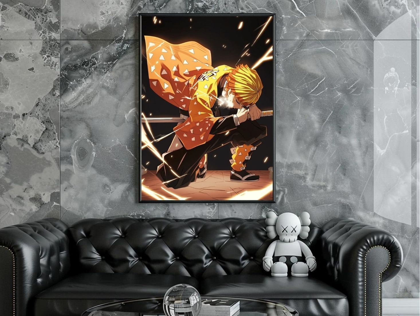 Demon Slayer Zenitsu Wall Art, Anime Wall Art, Anime Poster, Demon ...