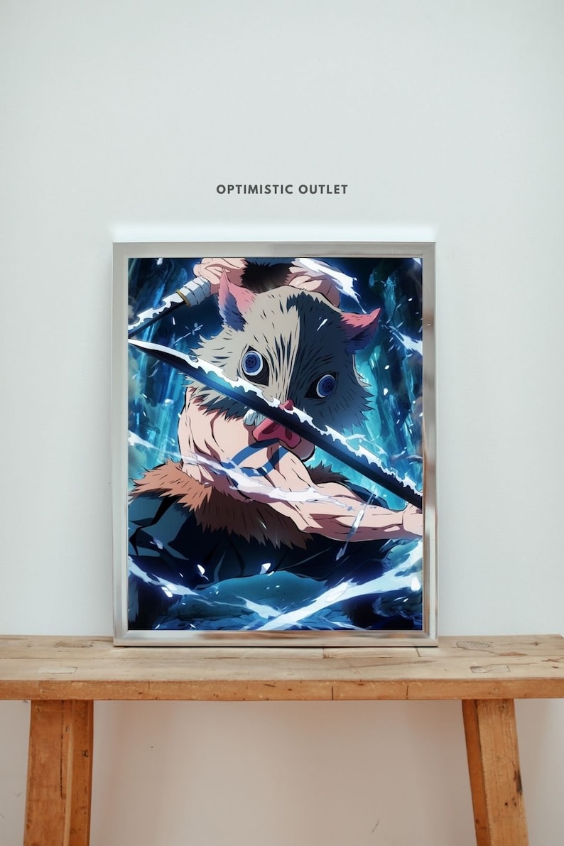 Demon Slayer Inosuke Digital Poster, Anime Wall Decor, Printable Manga ...
