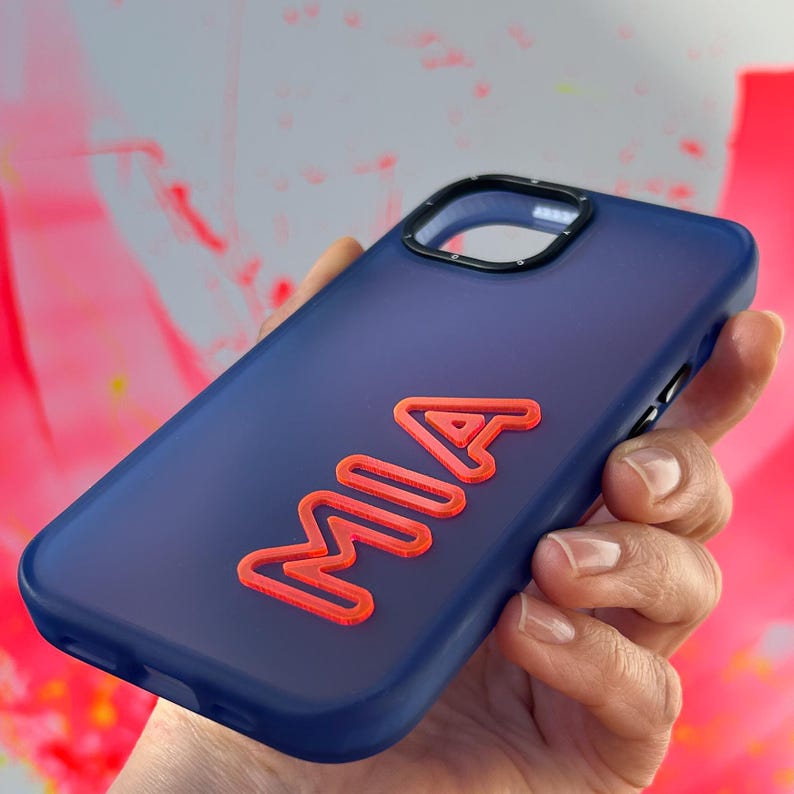 Personalized iPhone Case Clear Frosted 3D Embossed Name Custom Phone ...