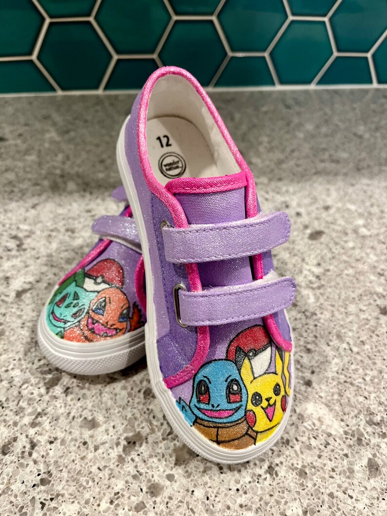 Custom Hand-painted Pokémon Shoes Pikachu, Bulbasaur, Charmander ...