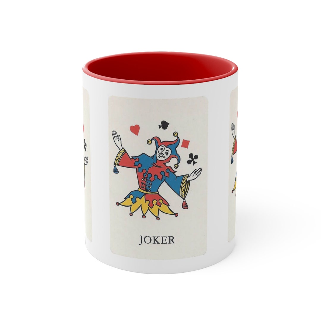 Joker Playing Card Mug Jester Clown Fool Wild Card Tea Accent Coffee ...
