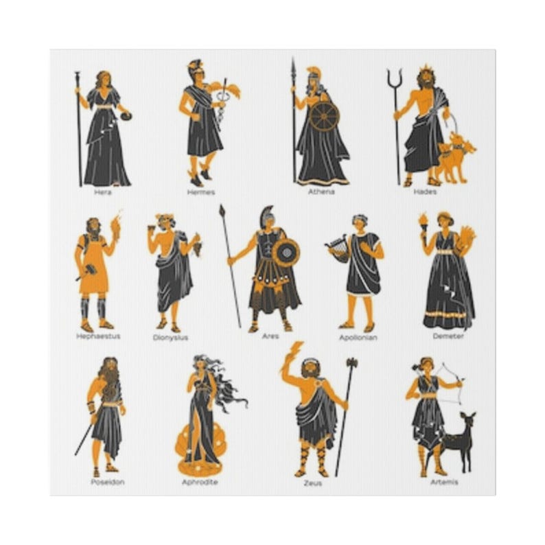 Ancient Greek Gods & Goddesses Mount Olympus Olympia Zeus Hera Athena ...