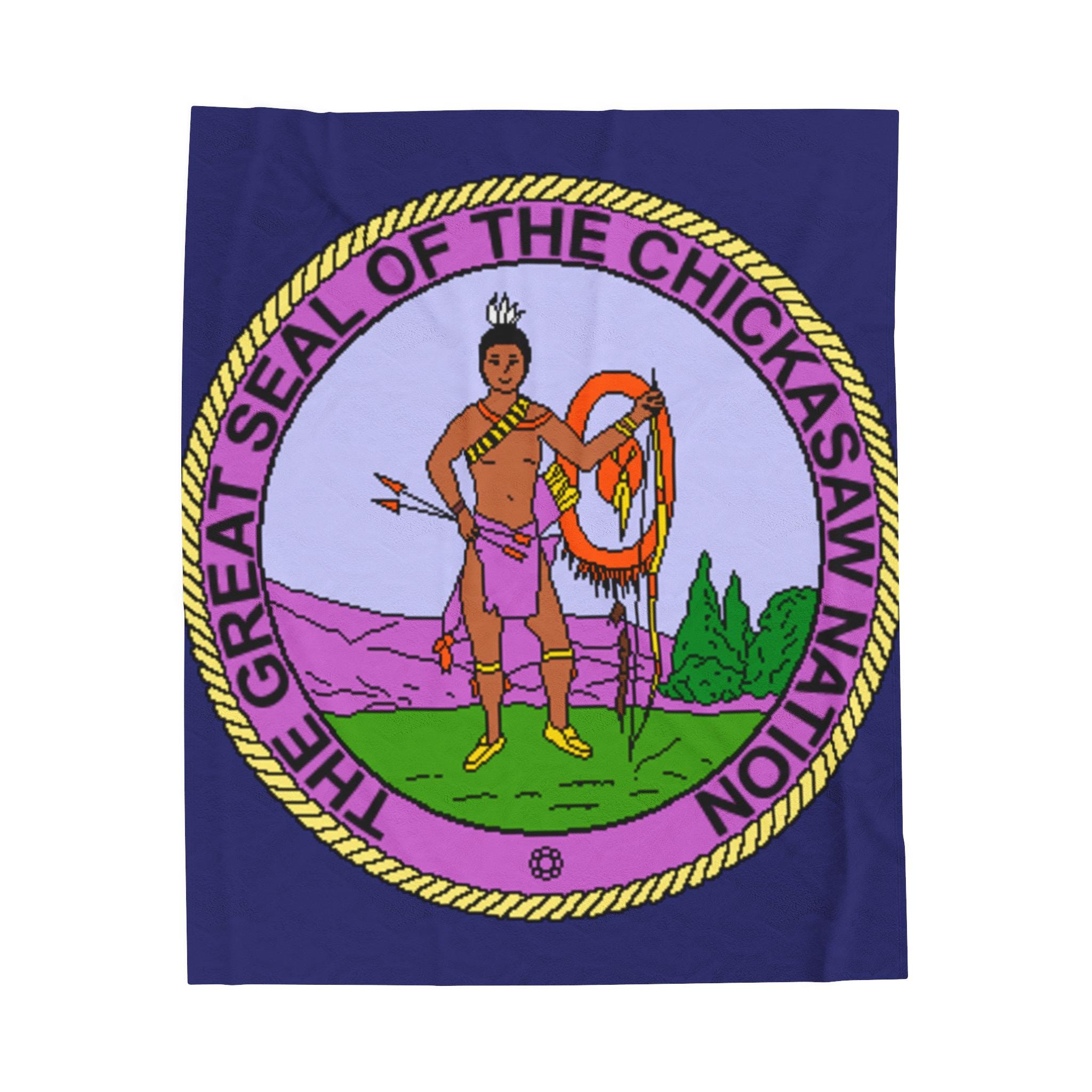 Chickasaw Nation Flag Emblem Totem Native American Indian Wild West ...