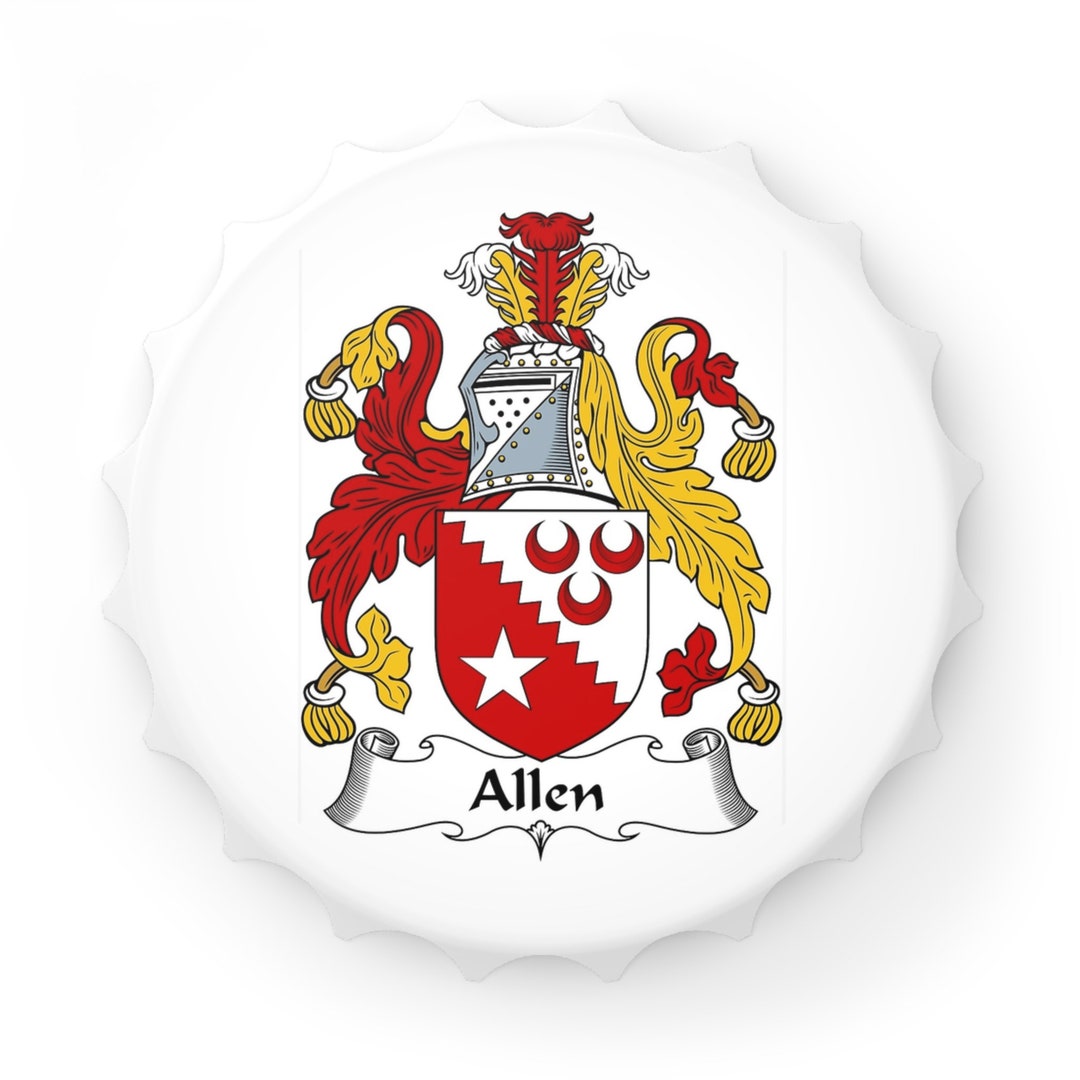 Allen Family Familia Heraldry Emblem Standard Tree Genealogy Noble ...