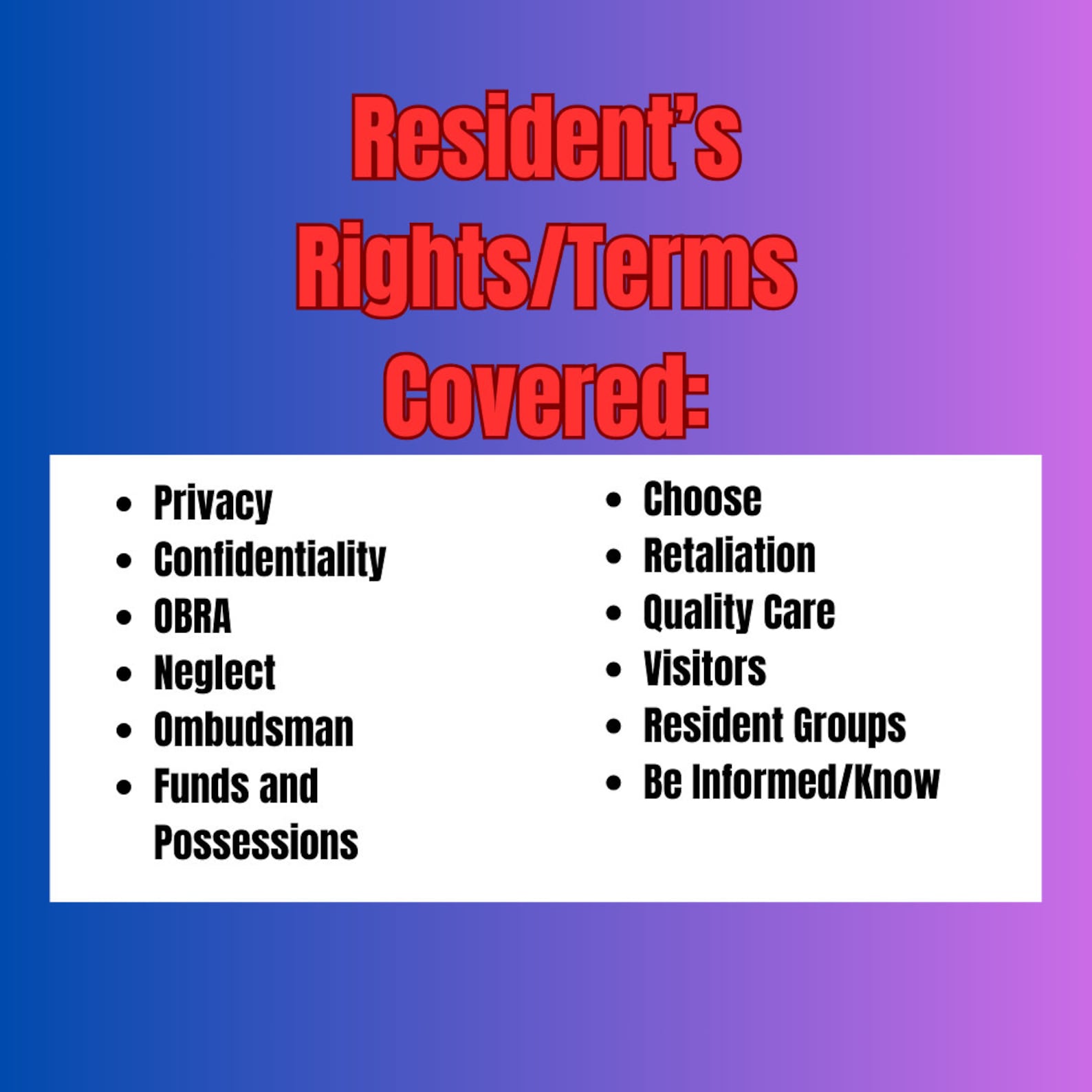 Oh Crap! Card Game for Nurse Aides (cnas) Resident's Rights Version - Etsy