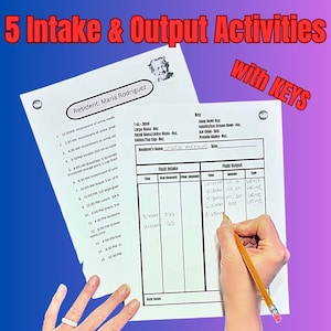 Intake and Output Activity for Nurse Aides (cnas) - Etsy